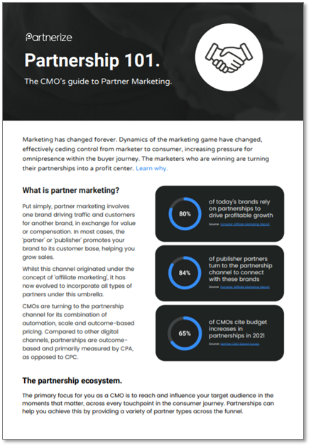 Partnership 101: The CMO's Guide to Partner Marketing | Partnerize