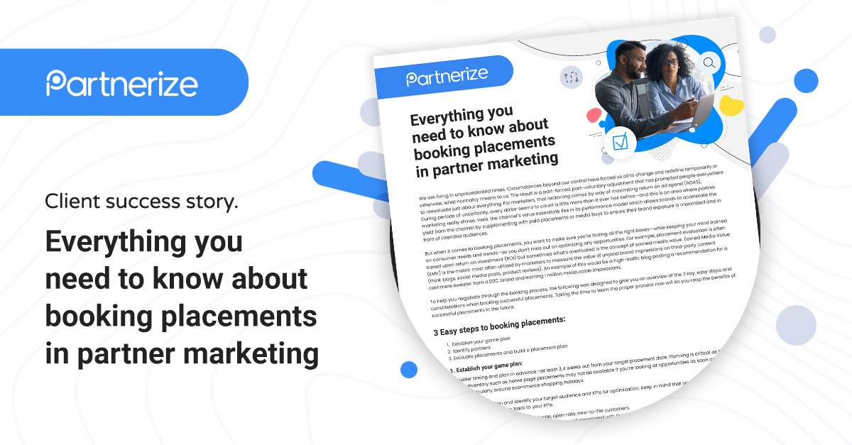Everything you need to know about booking placements in partner marketing | eBook | Partnerize